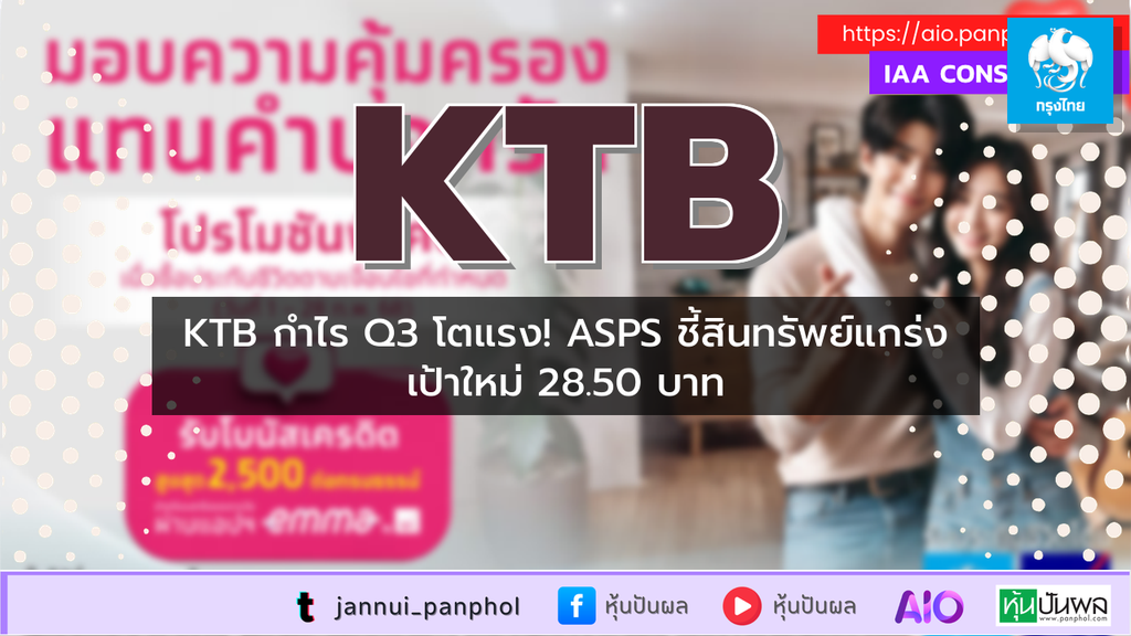 AiO : TTB กำไร Q3/25 โตเล็กน้อย FSSIA ยังคงเรตติ้ง "ถือ" ราคาเป้าหมาย 2.05 บาท - ข่าวหุ้น