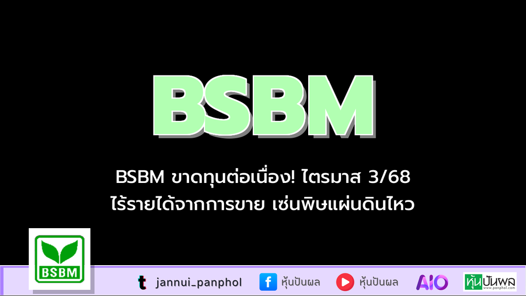 AiO : SLP กำไร Q3/68 ลดลง 41% แม้รายได้จากการขายเพิ่มขึ้น 6% - ข่าวหุ้น