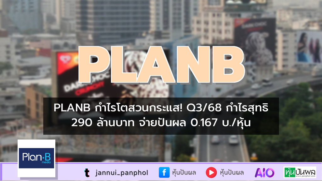 AiO : TWPC พลิกฟื้น! กำไรสุทธิ Q3/68 ทะยาน แม้รายได้รวมลดลง - ข่าวหุ้น