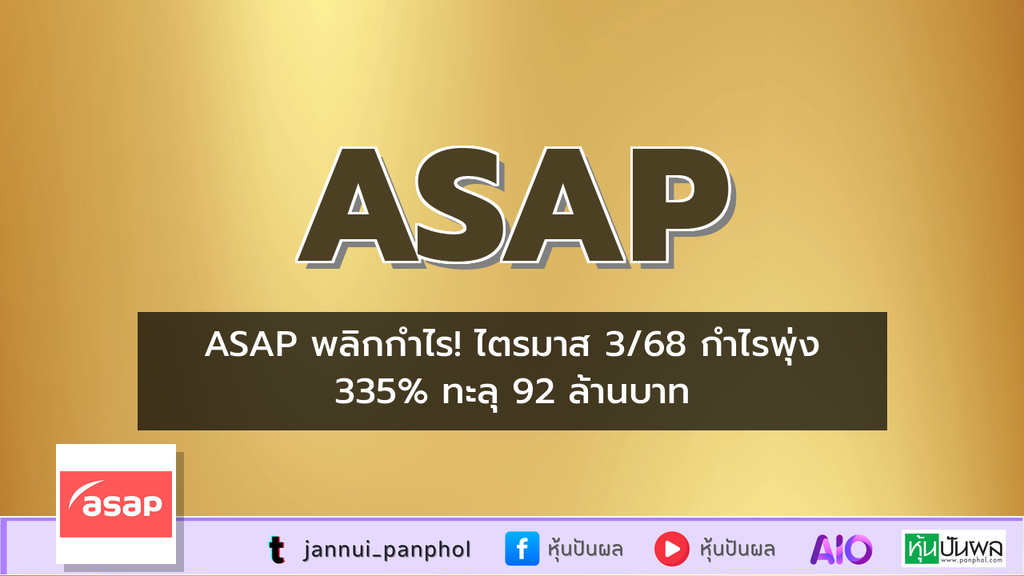AiO : ALLY REIT โชว์ผลงาน Q3/68: รายได้รวม 396.4 ล้านบาท แม้เศรษฐกิจผันผวน - ข่าวหุ้น