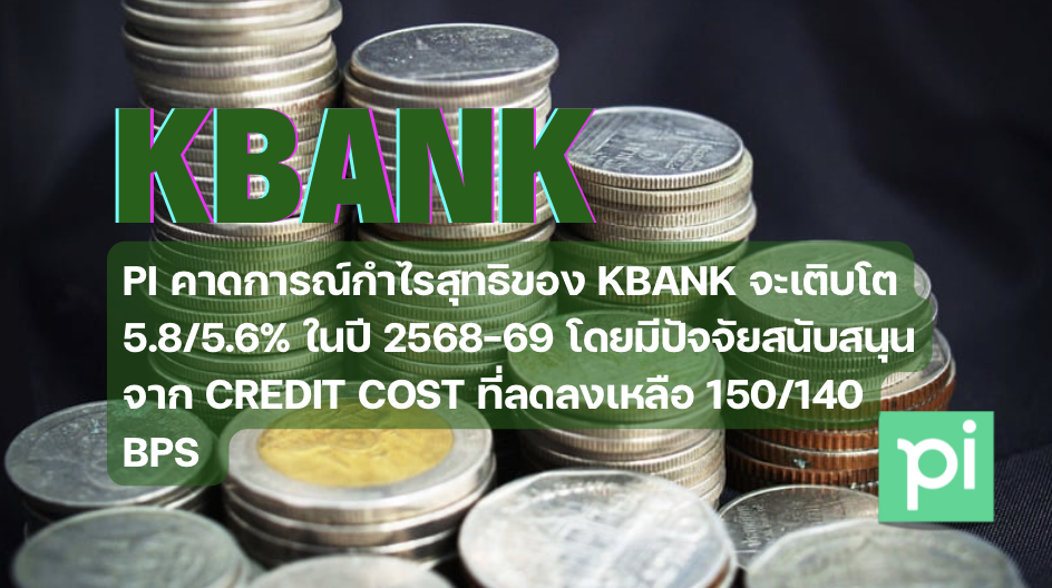 AiO : KBANK: พี ไอ เอ มองกำไรโตต่อเนื่องปี 2568-69 แนะ "ซื้อ" ราคาเป้าหมาย 180 บาท - ข่าวหุ้น