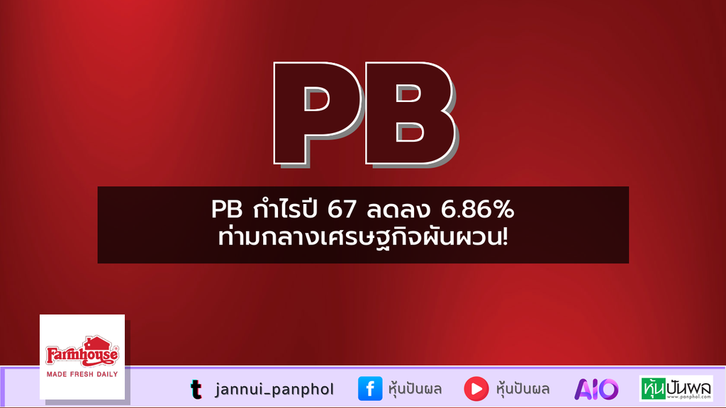 AiO : PB กำไรปี 67 ลดลง 6.86% ท่ามกลางเศรษฐกิจผันผวน! - ข่าวหุ้น