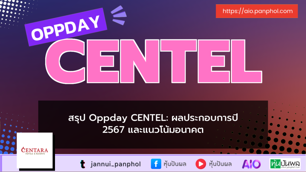 AiO : สรุป Oppday CENTEL: ผลประกอบการปี 2567 และแนวโน้มอนาคต - ข่าวหุ้น