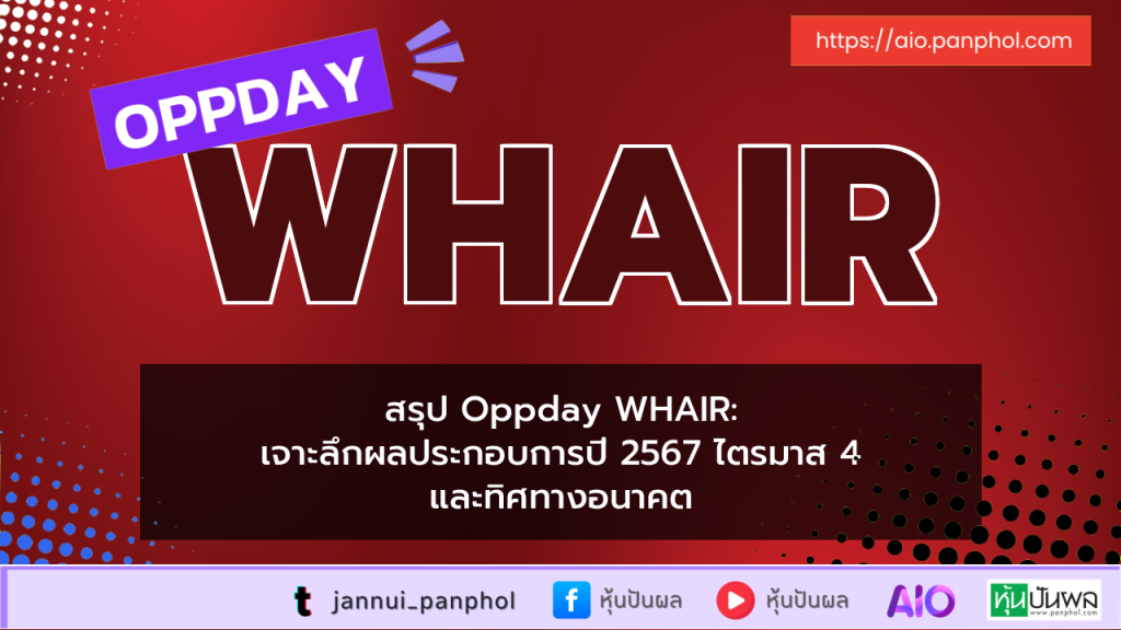 AiO : สรุป Oppday WHAIR: เจาะลึกผลประกอบการปี 2567 ไตรมาส 4 และทิศทางอนาคต - ข่าวหุ้น