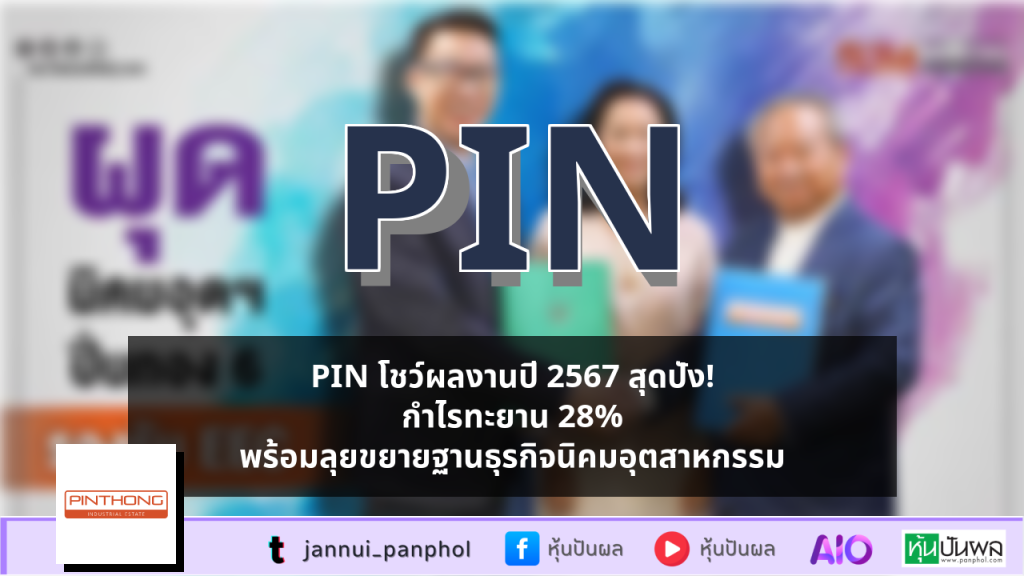 AiO : PIN โชว์ผลงานปี 2567 สุดปัง! กำไรทะยาน 28% พร้อมลุยขยายฐานธุรกิจนิคมอุตสาหกรรม - ข่าวหุ้น