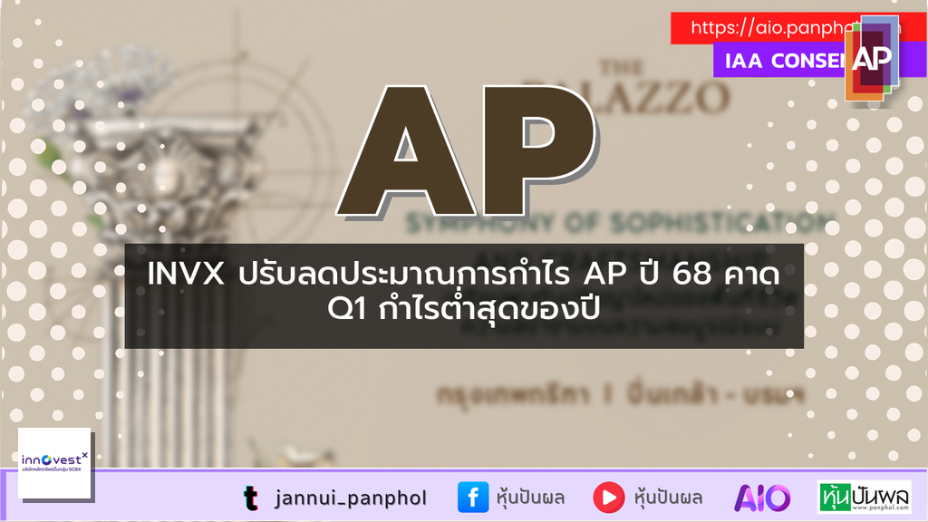 AiO : INVX ปรับลดประมาณการกำไร AP ปี 68 คาด Q1 กำไรต่ำสุดของปี - ข่าวหุ้น