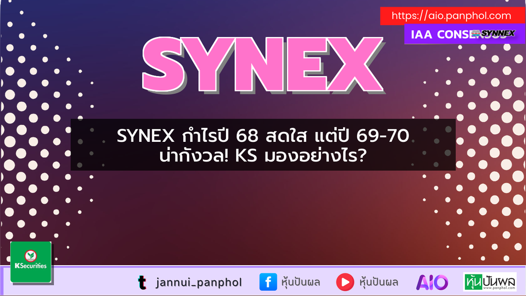 AiO : SYNEX กำไรปี 68 สดใส แต่ปี 69-70 น่ากังวล! KS มองอย่างไร? - ข่าวหุ้น