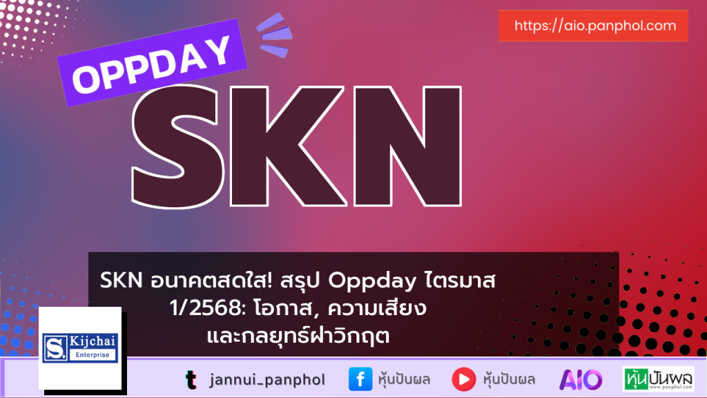 AiO : SKN อนาคตสดใส! สรุป Oppday ไตรมาส 1/2568: โอกาส, ความเสี่ยง และกลยุทธ์ฝ่าวิกฤต - ข่าวหุ้น