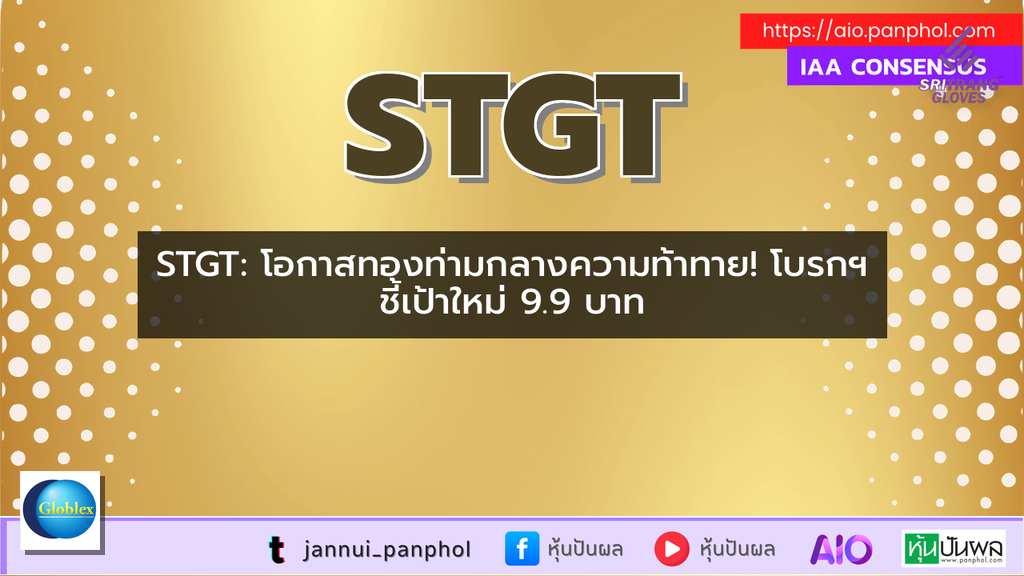 AiO : STGT: โอกาสทองท่ามกลางความท้าทาย! โบรกฯ ชี้เป้าใหม่ 9.9 บาท - ข่าวหุ้น