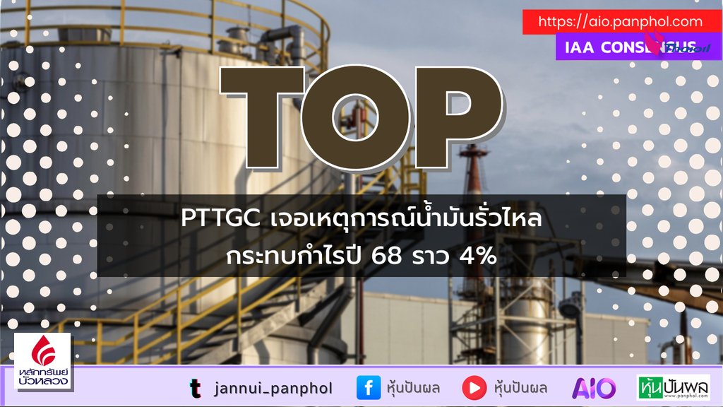 AiO : PTTGC เจอเหตุการณ์น้ำมันรั่วไหล กระทบกำไรปี 68 ราว 4% - ข่าวหุ้น