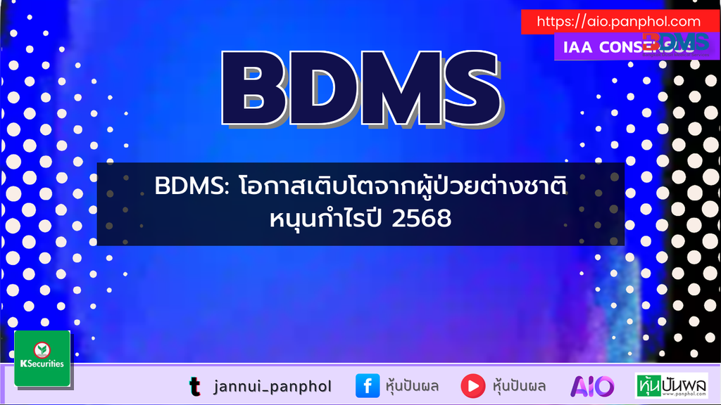 AiO : BDMS: โอกาสเติบโตจากผู้ป่วยต่างชาติ หนุนกำไรปี 2568 - ข่าวหุ้น