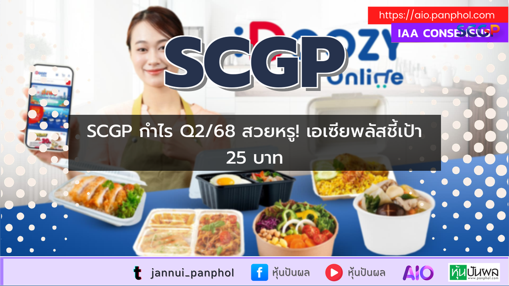 AiO : SCGP กำไร Q2/68 สวยหรู! เอเซียพลัสชี้เป้า 25 บาท - ข่าวหุ้น