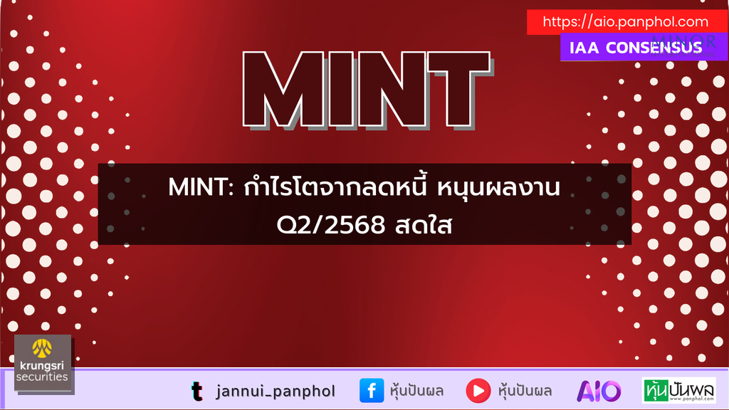 AiO : MINT: กำไรโตจากลดหนี้ หนุนผลงาน Q2/2568 สดใส - ข่าวหุ้น