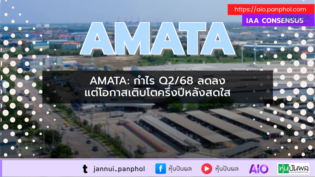 AiO : AMATA: กำไร Q2/68 ลดลง แต่โอกาสเติบโตครึ่งปีหลังสดใส - ข่าวหุ้น