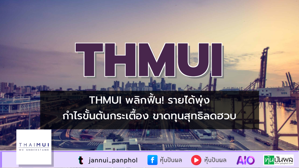 AiO : THMUI พลิกฟื้น! รายได้พุ่ง กำไรขั้นต้นกระเตื้อง ขาดทุนสุทธิลดฮวบ - ข่าวหุ้น