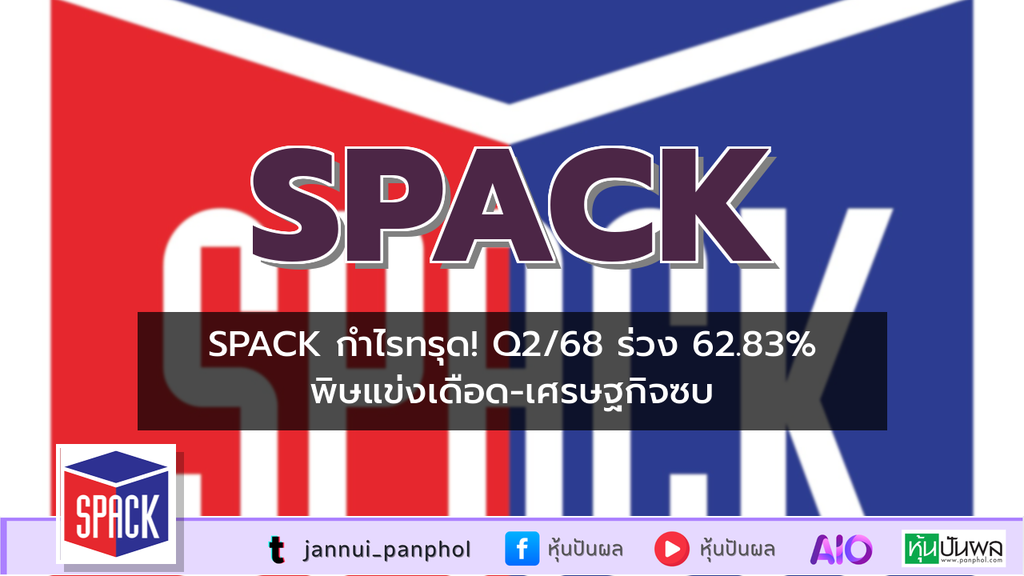 AiO : SPACK กำไรทรุด! Q2/68 ร่วง 62.83% พิษแข่งเดือด-เศรษฐกิจซบ - ข่าวหุ้น